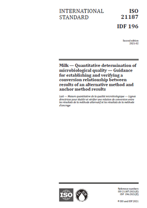 ISO 21187 | IDF 196: 2021 Milk - Quantitative determination of ...